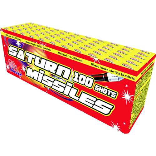 100 SHOT SATURN MISSILES - K&H Distributing Fireworks